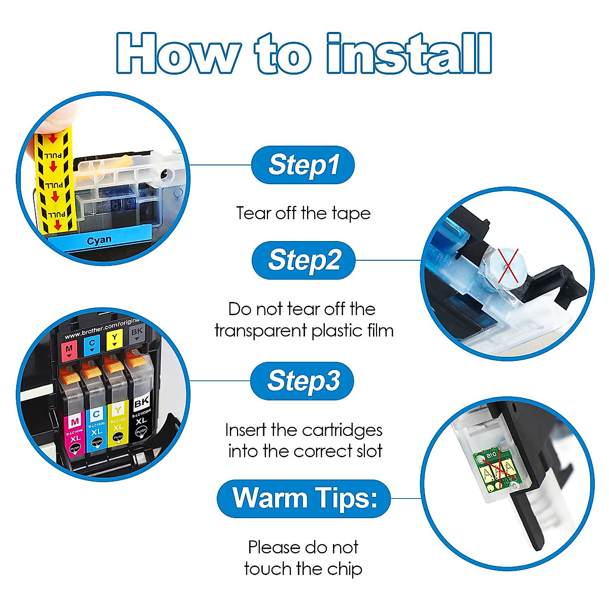GALADA Compatible Ink Cartridges Replacement for Brother LC103 LC103XL LC101 LC101XL Ink Cartridges for MFC-J870DW J470DW J475DW J4310DW J4410DW J4510DW J4610DW J4710DW J875DW J450DW Printer 10Pack