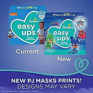 Pampers Easy Ups and Baby Wipes - Pull On Disposable Potty Training Underwear for Boys and Girls, Size 5 (3T-4T), 124 Count, with Sensitive Wipes, 12X Pop-Top Packs, 864 Count (Packaging May Vary)