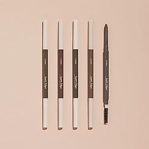ETUDE Bare Edge Brow Pencil 03 Grey Brown | A hexagon-shaped slim brush that delicately coats every strand of eyelashes | Brow Mascara | Zero Clump & No Bushy Brows