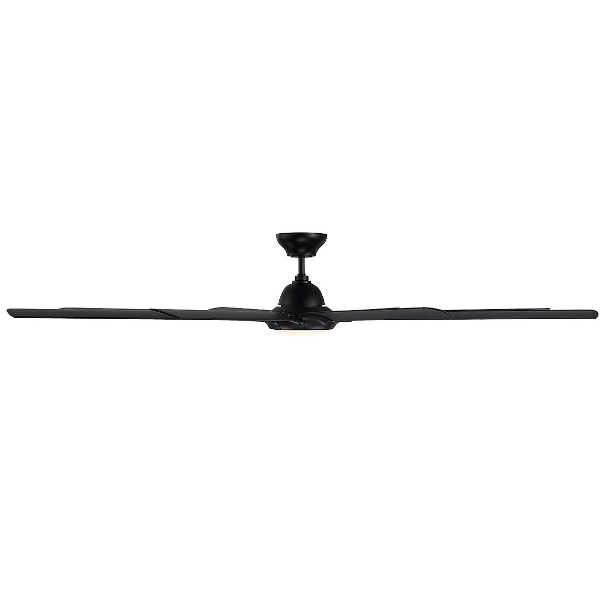 Hydra Smart Indoor and Outdoor 8-Blade Ceiling Fan 96in Matte Black with 3500K LED Light Kit and Wall Control works with Alexa, Google Assistant, Samsung Things, and iOS or Android App