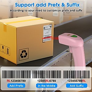 Symcode USB 1D Barcode Scanner, Handheld Wired CCD Laser Barcode Reader Scanner Supports Screen Scan UPC Bar Code Scanner for Warehouse, Library, Supermarket,POS