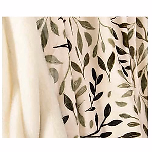 Life Comfort The Ultimate Throw I Luxurious Faux Fur Reversing to Plush I 60 in x 70 in I 100% Polyester I Great for Gifts I Floral Green (1630383)