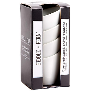 Home Essentials 15240 Fiddle and Fern Cone Shape Mini Taster, Set of 4, 3-inch Height