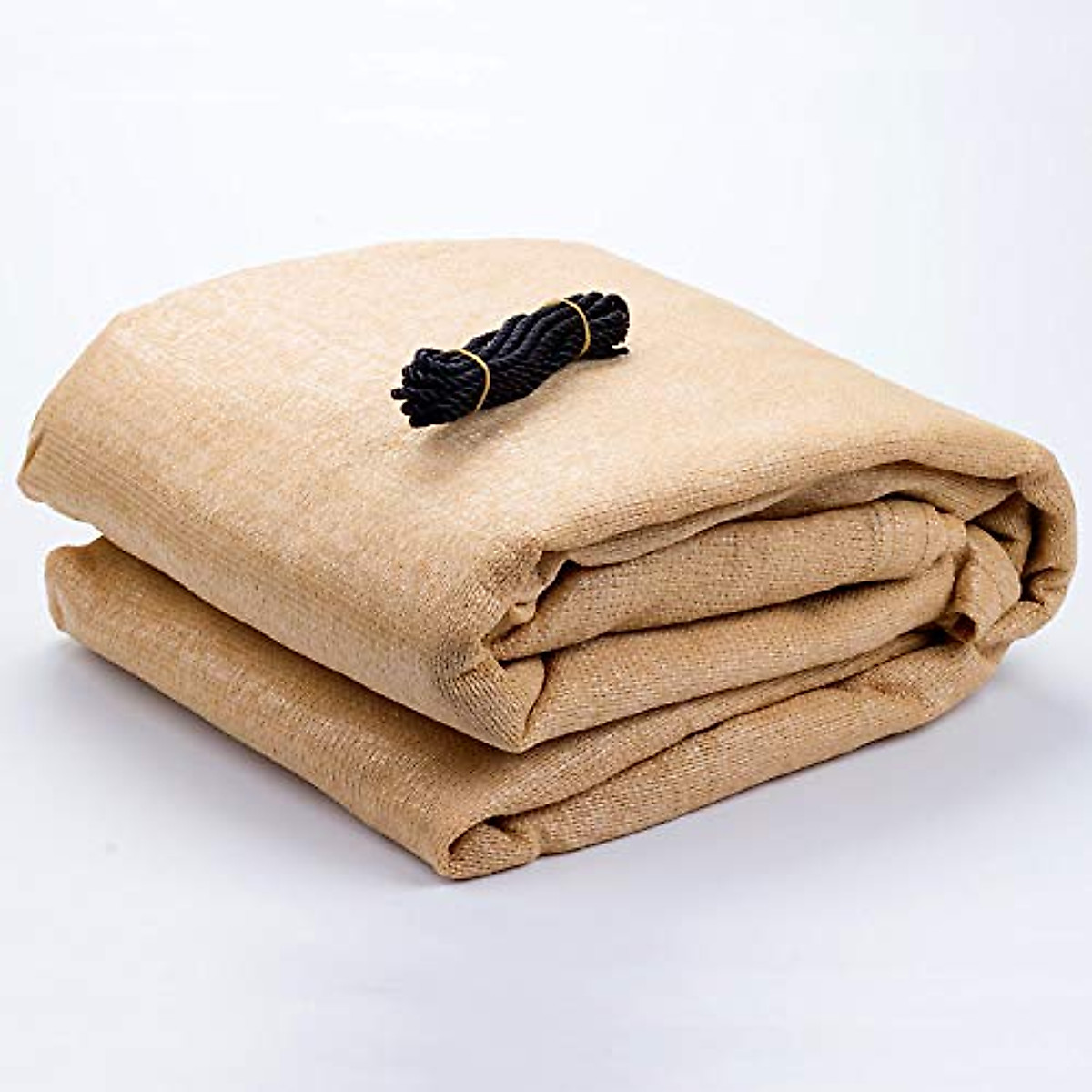 E.share Square 20ft X 20ft Sun Shade Sail Uv Top Canopy Patio Lawn Square Desert Sand UV Block for Outdoor Facility and Activities for Patio Backyard