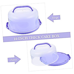 CALLARON Box Cake Box Favor Boxes for Wedding Gift Card Box Holder Mini Paper Cups Cake Dome Locking Dessert Carrier Cake Container Dessert Container Cake Boxes Purple Food