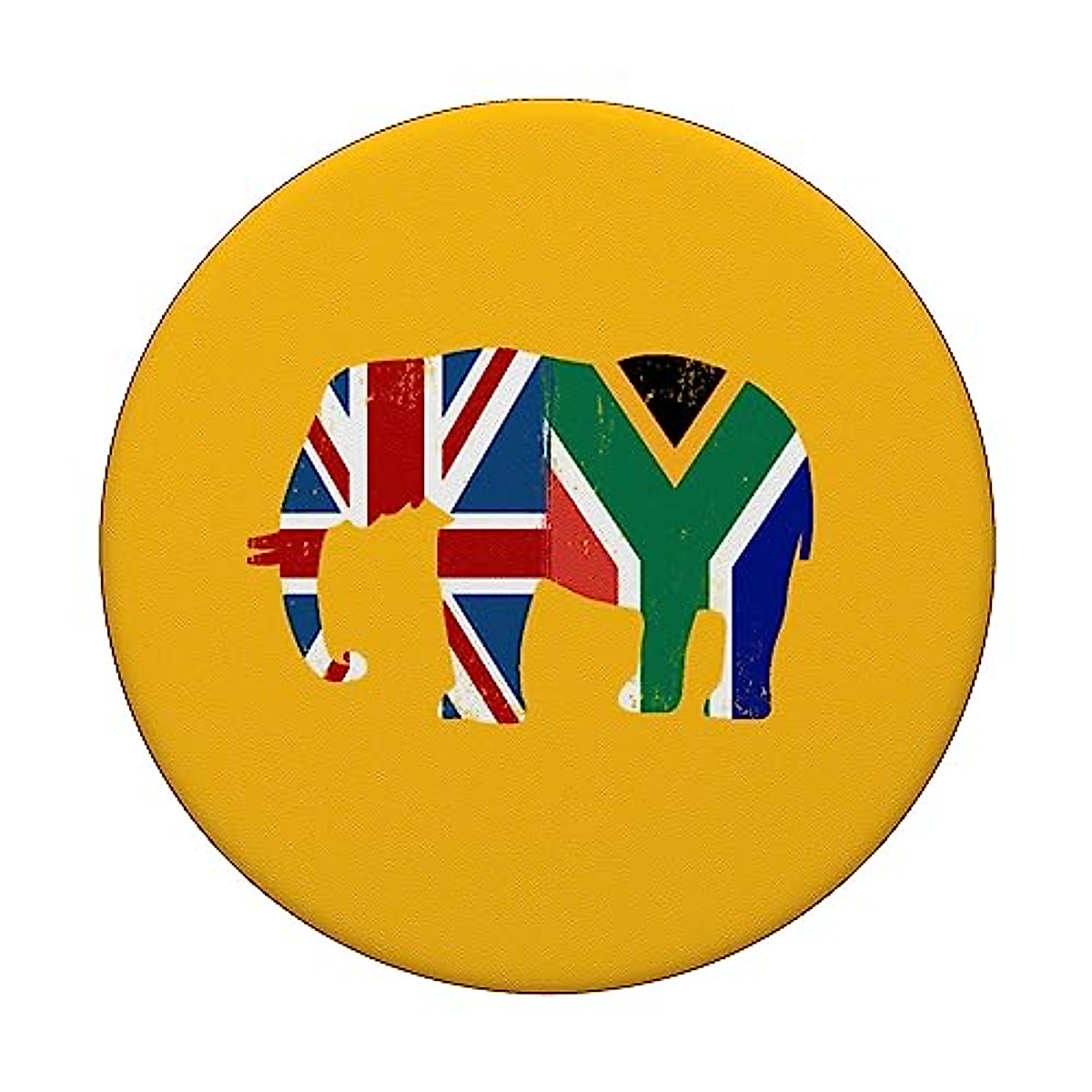 South Africa Elephant Ideas Kids & UK South African Flag PopSockets Swappable PopGrip