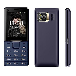 S475 2G Senior Cellphone, Unlocked Cellphone for Seniors, 2.4in Screen, 3 SIM Cards, Long Standby, Clear Sound, SOS Function, Multiple Functions, Easy to Use (US Plug 100-240V)