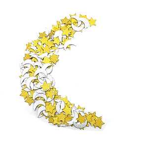 Twinkle Twinkle Little Star and Sliver Moon Confetti for Birthday Party Shower Wedding Party Decor and Table Decor confetti Glitter Paper Confetti 200 Pcs