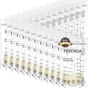 600 Count Breastmilk Storage Bags 7 oz Breast Milk Storage Bags for Breastfeeding Self Standing Breast Milk Storing Bags No Leak Double Seal Freezer Milk Storage for Refrigeration and Freezing