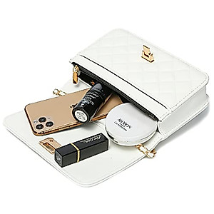 HAKSIM Women Shoulder Bag Quilted Crossbody Purse Designer Lattice Leather Chain Bag