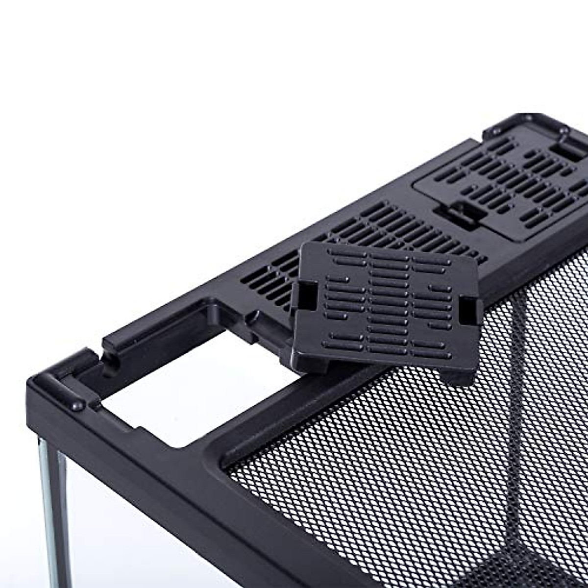 REPTIZOO Mini Reptile Glass Terrarium Tank 8"x8"x12", Front Opening Door Full View Visually Appealing Mini Reptile or Amphibians Glass Habitat