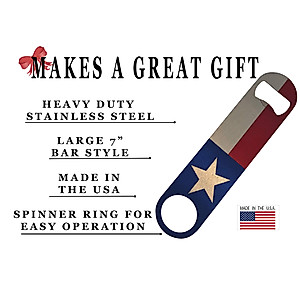 Texas State Flag Speed Bottle Opener Heavy Duty Gift For Texan Lone Star State Flag
