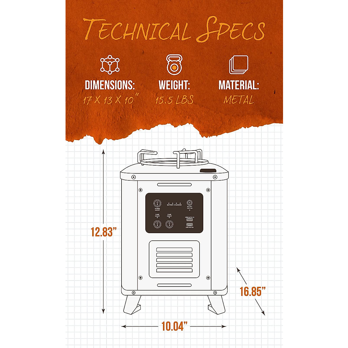 Drifters Portable Thermo-Electric Camp Stove for Wood, Pellet, Charcoal Cooking with Built-In Electricity Generator, 6000 mAH Battery and USB Plugs