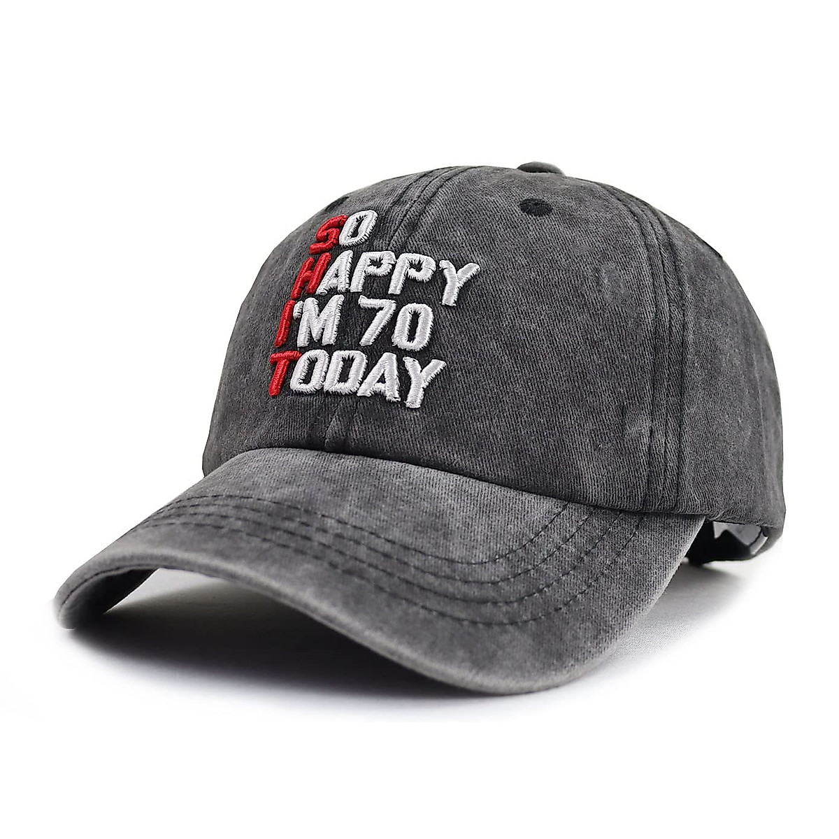 Funny 70th Birthday Gifts for Women Men, 70 Year Old Man Retirement Hat, Vintage 70 Baseball Cap Gag Gifts for Dad Mom Grandpa and Grandma Black