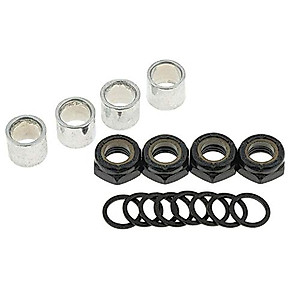 Metal Spacer Washer, Hardware Set Repair Nuts Kit for Skateboard Bearing Spacers and Truck Washers Speed Rings Longboard Accessories Parts