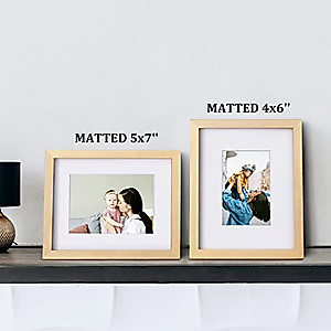 Egofine 11x14 & 8x10 Picture Frames Natural Wood Frames with Plexiglass, Display Pictures for Tabletop and Wall Mounting