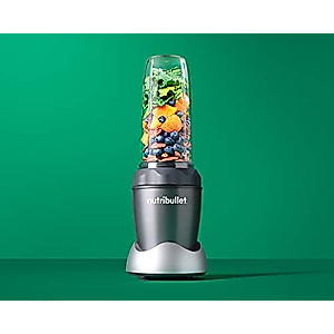 NutriBullet NB50100C Pro 1000 Single Serve Blender (1000W) 7-Piece Set, Dark Gray/Light Gray Skirt