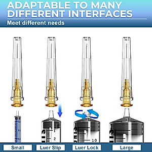 25 Gauge 1 Inch: 100 PCS Sterile Disposable Luer Lock - Individually Sealed Packages