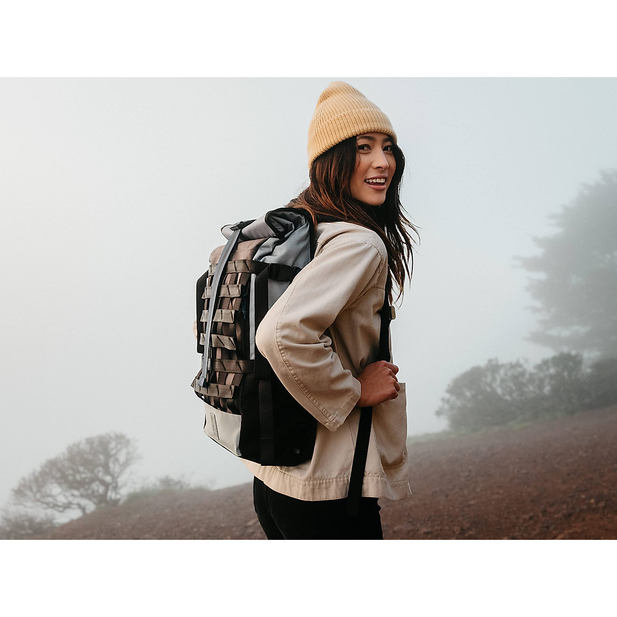 Chrome Industries Barrage Cargo Laptop Backpack - Waterproof 15 Inch Laptop Bag, 22 Liter, Fog