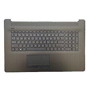 wzqrps Replacement Laptop Upper Case Palmrest Backlit Keyboard Non-PTP Touchpad Assembly Part for HP 17 by/CA L22749-001 Gray