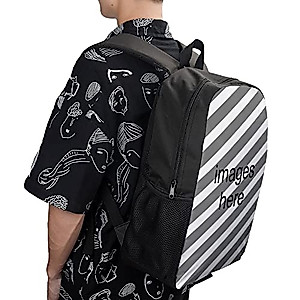 Zeuxukw Backpack Bookbag Casual Daypack Lightweight Rucksack with Water Bottle Holders For Teens College Library Travel One Size