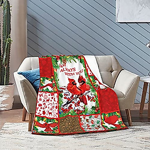 Cardinal Bird Gift Cardinal Throw Blanket(50"X40") Lightweight Flannel Fleece Blanket for Couch Bed Sofa Travelling Camping for Kids Adults