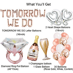 Tomorrow We Do Rehearsal Dinner Decorations, Tomorrow We Do Engagement Bridal Shower Wedding Bachelorette Party Decorations, Rehearsal Party Decorations,Rehearsal Dinner Brunch Sign Balloons Rose Gold