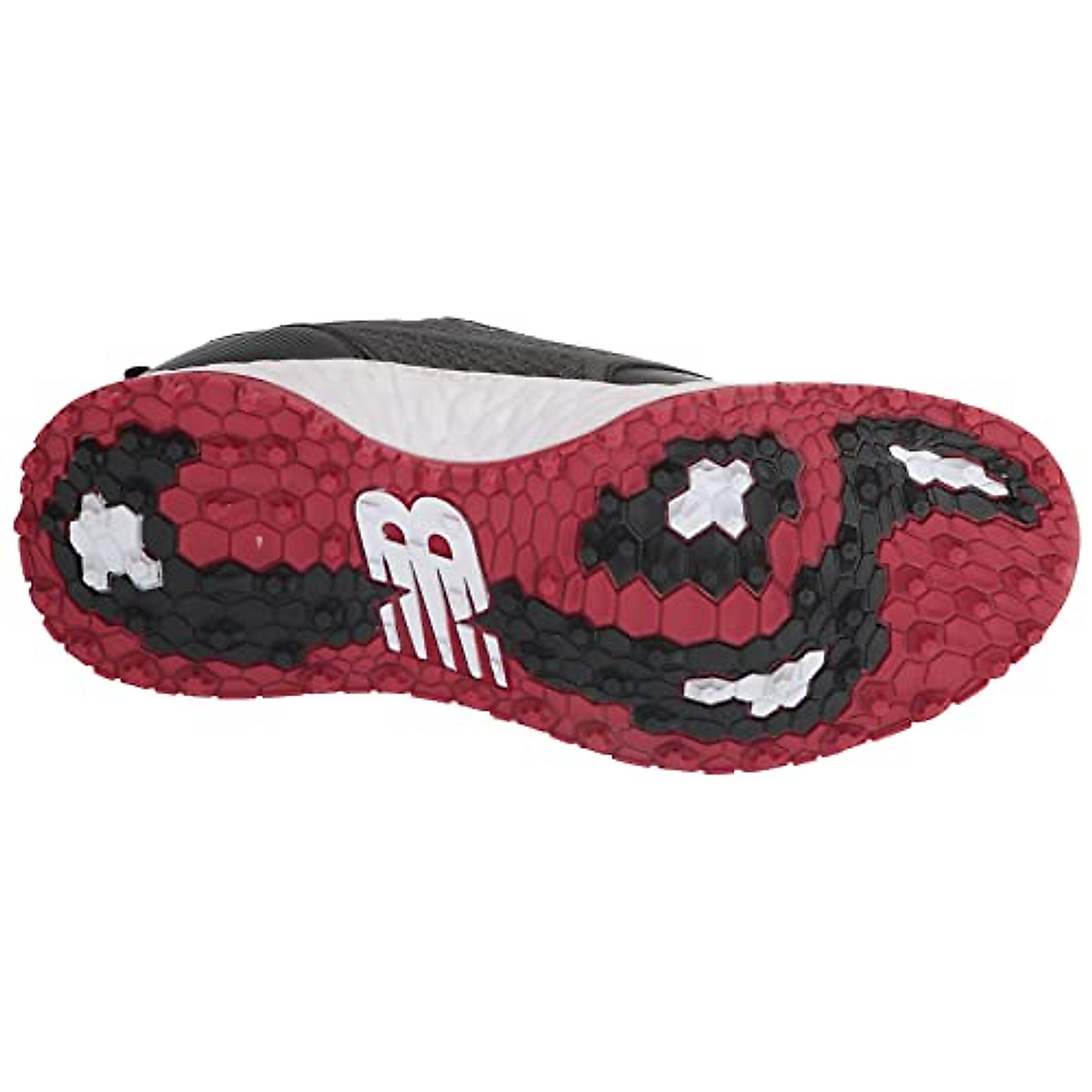 New Balance Men's Fresh Foam PaceSL BOA Golf Shoe, Black/Red, 12