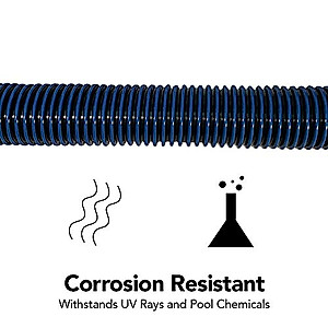 Puri Tech Inground Swimming Pool Vacuum Hose 1.5'' X 25' ft w/ Swivel VH1225