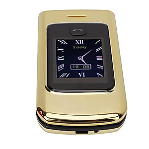 Unlocked Senior Flip Phone, Senior Flip Phone Big for Daily Life (Gold)