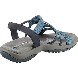 Skechers Women's Reggae Slim-Skech Appeal-Z-Gore Slingback Sandal, Navy, 9 M US