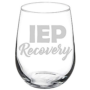 Wine Glass Goblet Special Education Teacher IEP Recovery (17 oz Stemless)
