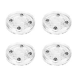 FarBoat 4Pcs Plastic Turntable 2-Inch Acrylic Turntable Heavy Duty Organizer Bearings Hardware for Kitchen Spice Rack Table Cake (Clear)