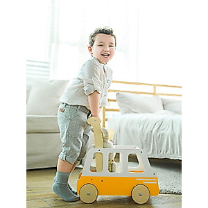 LINE Push Wooden School Bus, Toy