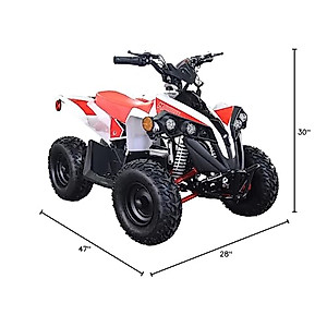 MotoTec E-Bully 36v 1000w ATV White