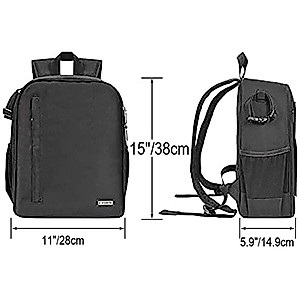 CADeN Camera Backpack Bag Professional for DSLR/SLR Mirrorless Camera Waterproof, Camera Case Compatible for Sony Canon Nikon Camera and Lens Tripod Accessories