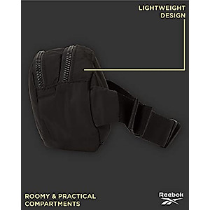 Reebok Women's Fanny Pack - Lightweight Waist Belt Bag - Crossbody Bag for Running, Hiking, Travel, Workouts, Black