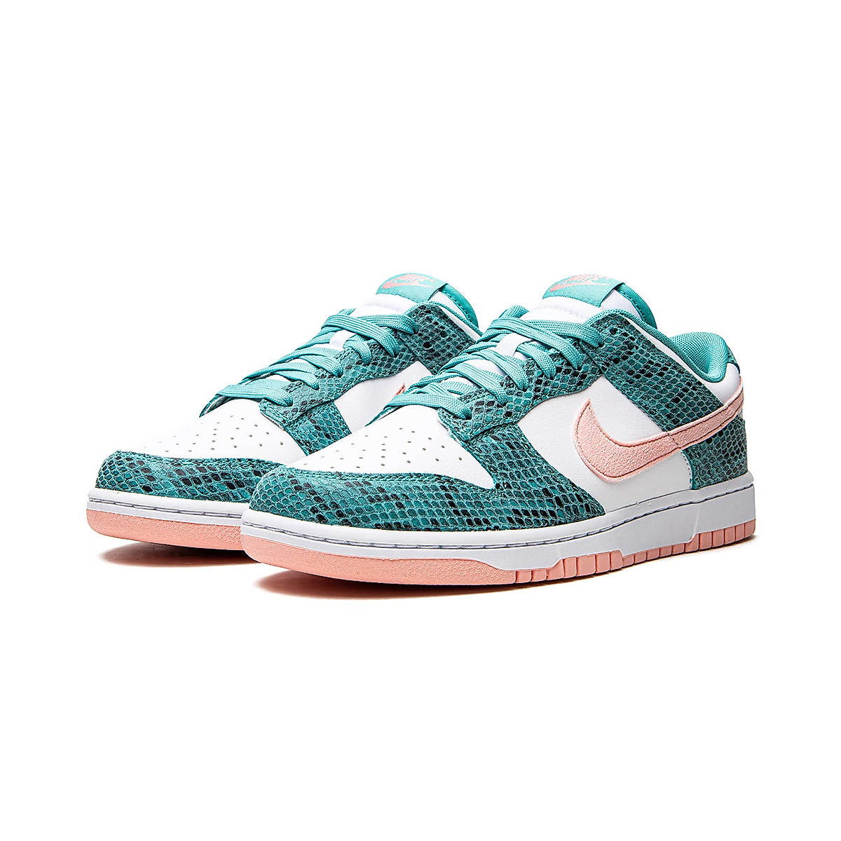 Nike Mens Dunk Low DR8577 300 Snakeskin Washed Teal Bleached Coral - Size 9.5