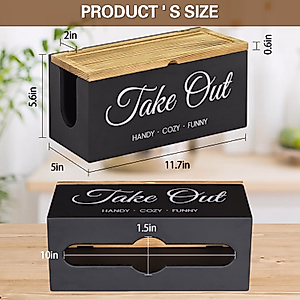 Paper Towel Dispenser Wall Mount, Wood Paper Towel Holder with Lid for Counter, Commercial C-Fold, Z-Fold, Trifold Paper Hand Towel Holder Dispenser, Napkin Holder for Bathroom Kitchen Décor (Black)