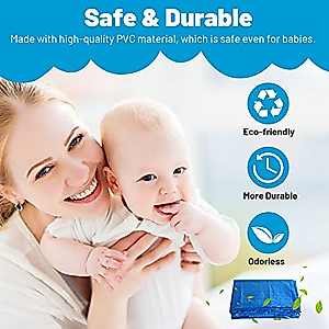 sportuli Round Swimming Pool Solar Cover,Durable Dustproof Rainproof Pool Cover for Inflatable Family Pool Paddling Pools (8ft)