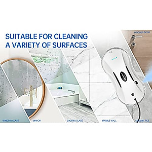 AlfaBot Window Cleaner Robot, X7 Smart Window Vacuum Cleaner with Automatic Water Spray, Glass Cleaning Robot for Interior/Exterior Highrise Windows