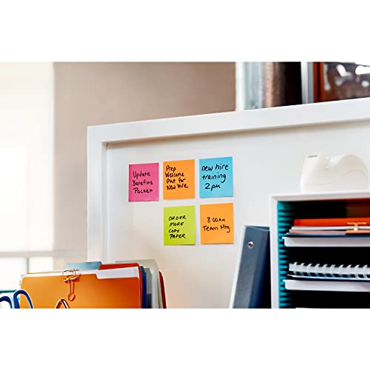 Post-it Super Sticky Notes and Flags, 3x3 in, Pack of 8 Pads and 6 Flags, Assorted Colors (654-8SS2F)