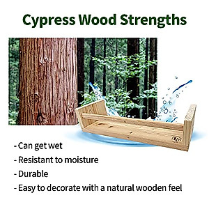 UNITURE Spice Rack Organizer 1pcs, Wall Shelf Wood Decorations for Living Room, Home Decor and Closet Organization