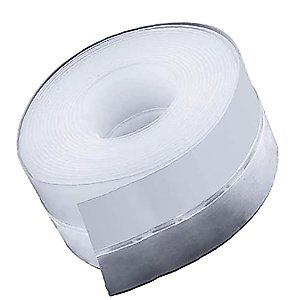 Silicone Seal Strip, Horuhue 16.4FT Transparent Door Strip Bottom Weather Stripping for Doors Silicone Sealing Sticker Adhesive for 0-30MM Doors and Windows Gaps(Width 45mm)
