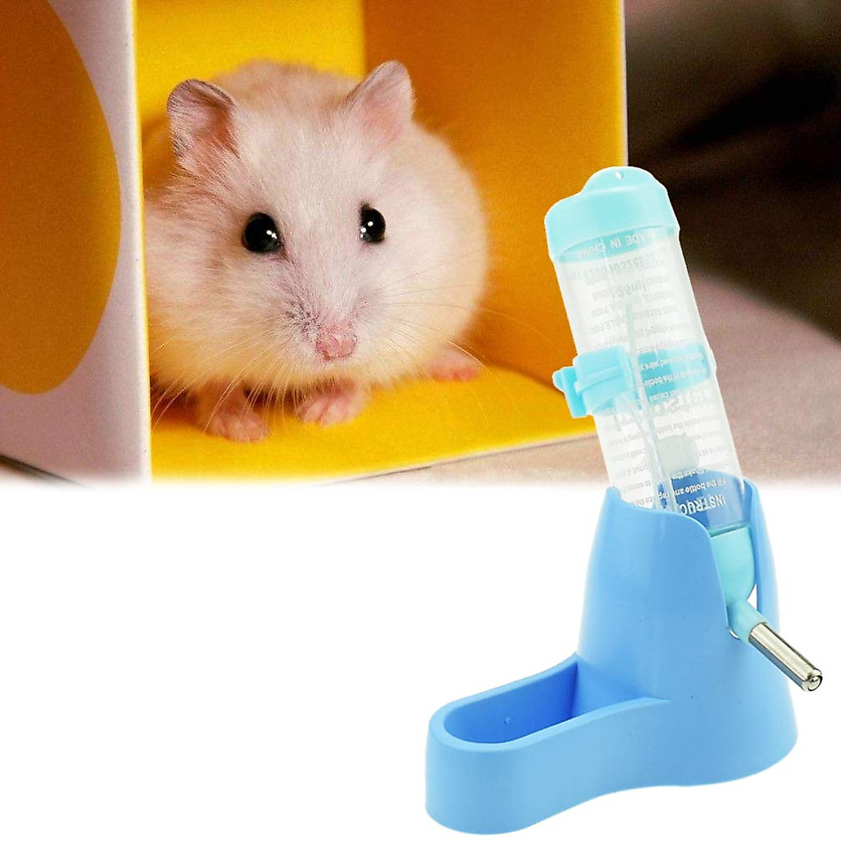 125ml Hamster Water Bottle Base Hut Nest Food Bowl Pet Dispenser Dwarf Hamster Mouse Gerbil Rat