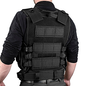 BARSKA mens Loaded Gear BI12018 VX 200 Tactical Vest Right Hand, Black, Large US