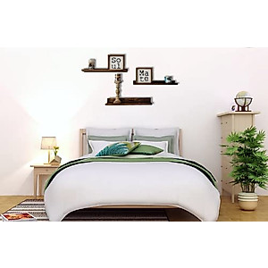 Ty Creations| 24 Inch Long Floating Shelves for Wall, Real Wood Rustic Picture Ledge Large Wall Shelf for Bedroom, Living Room, Bathroom, Kitchen and Office, Set of 3 differentsizes