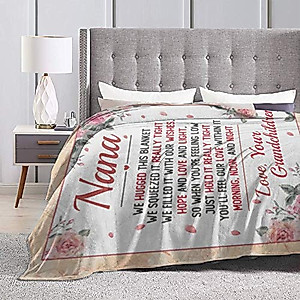 Socira Blankets and Throws to My Nana Grandma Flannel Fleece Blankets for All Seasons Ultra Soft Warm Fuzzy Blanket for Sofa Couch Outdoors Large Bed Blanket Christmas New Year Birthday Gifts 60"x50"