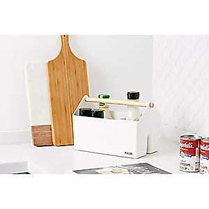 Litem Porta Deluxe - A Compact & Stackable Storage Unit for organizing Small Objects in Kitchen, Office, Kids Room (Grey, 11Wx6.7Dx7.2H)