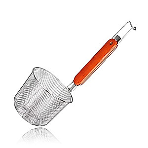 Tenta Tenta Kitchen Stainless Steel Wire Mesh Spider Food Strainer Skimmer, 5.5-Inch, Basket